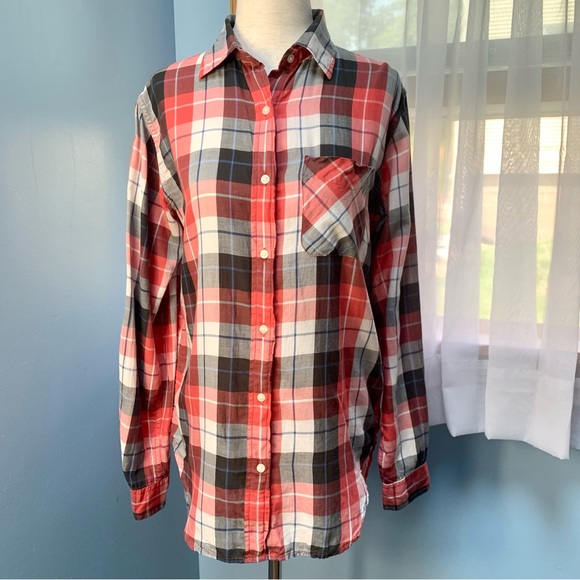 Denim & Supply Ralph Lauren | Tops | Denim Supply Ralph Lauren Red And Black Plaid Boyfriend ...